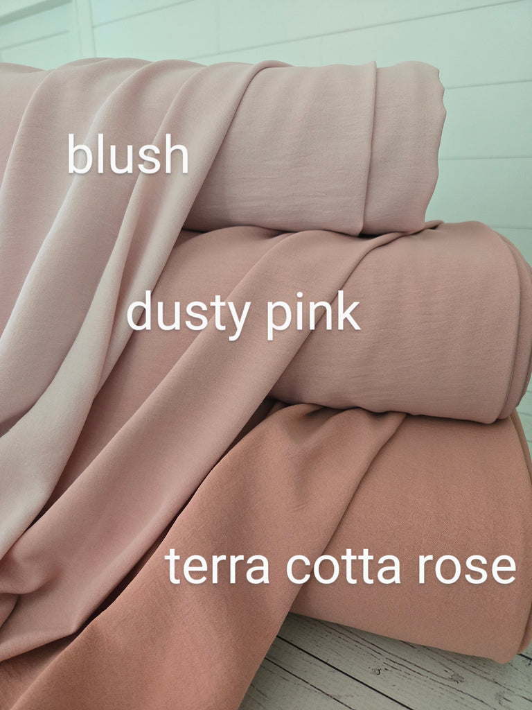 Solid Blush Opaque Air Flow 100% Polyester {by the half yard} – Alyssa May Design