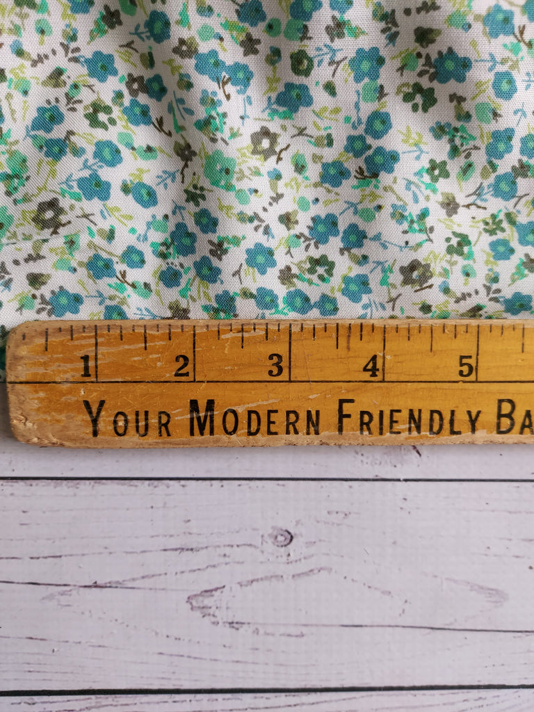 Teal & Aqua Ditzy Floral Rayon Challis {by the half yard} – Alyssa May ...