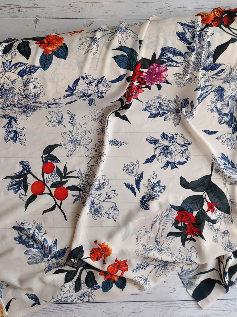 Bold Line Drawn Tropical Print {by the half yard} – Alyssa May Design