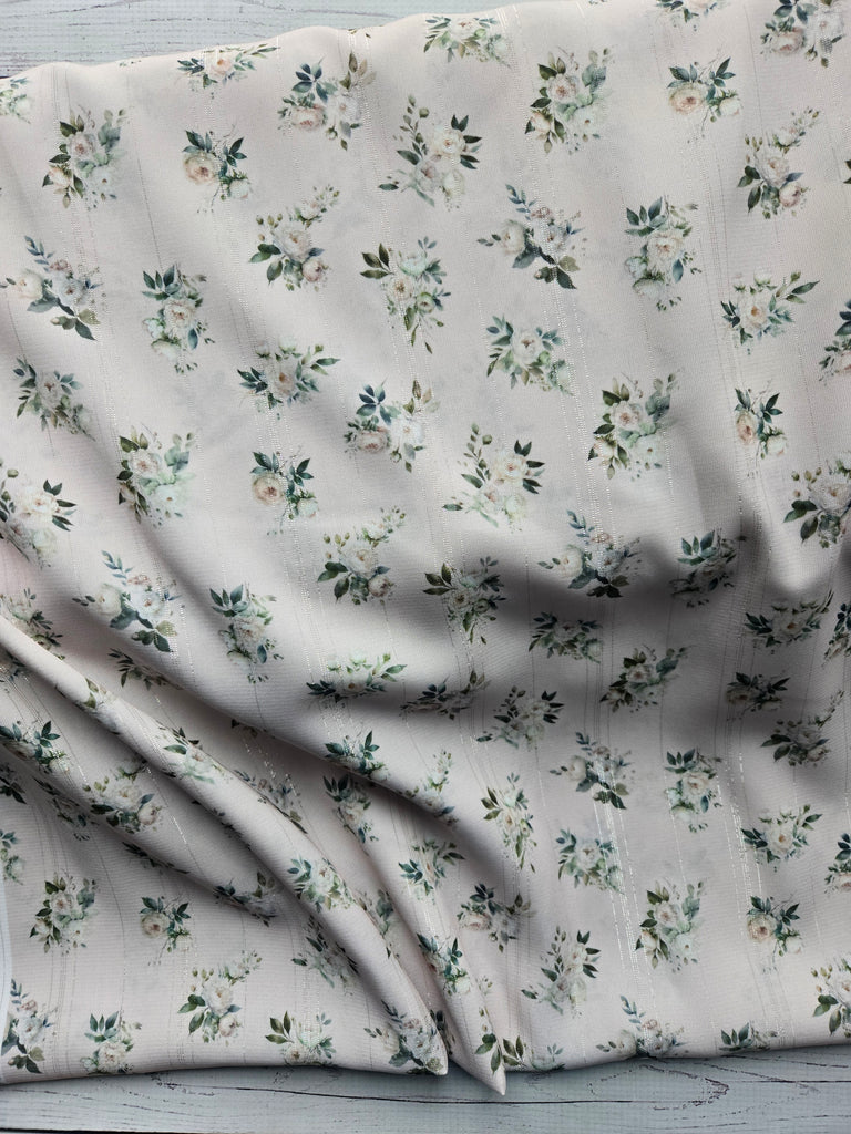 Exclusive Design- Barely Blush Petite Floral Bouquet Lurex Poly {by th ...