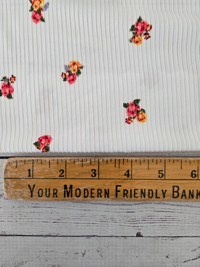 White Bouquet Rib Knit {by the half yard} – Alyssa May Design
