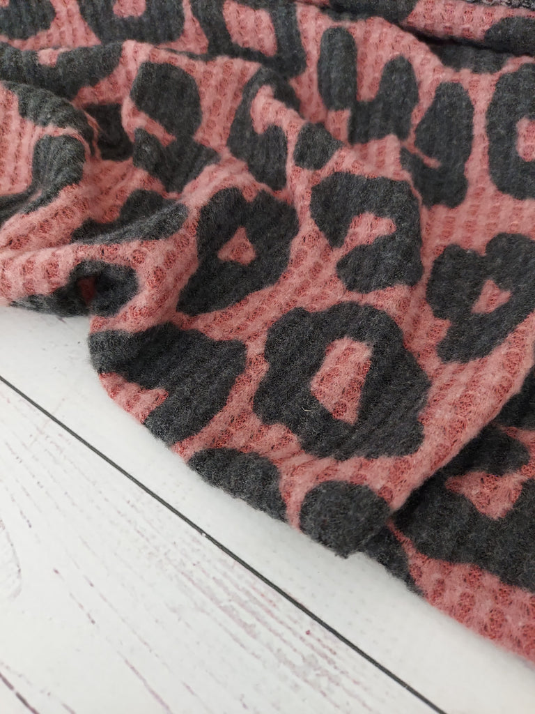 Mauve Animal Print Brushed Waffle Knit {by the half yard} – Alyssa May ...
